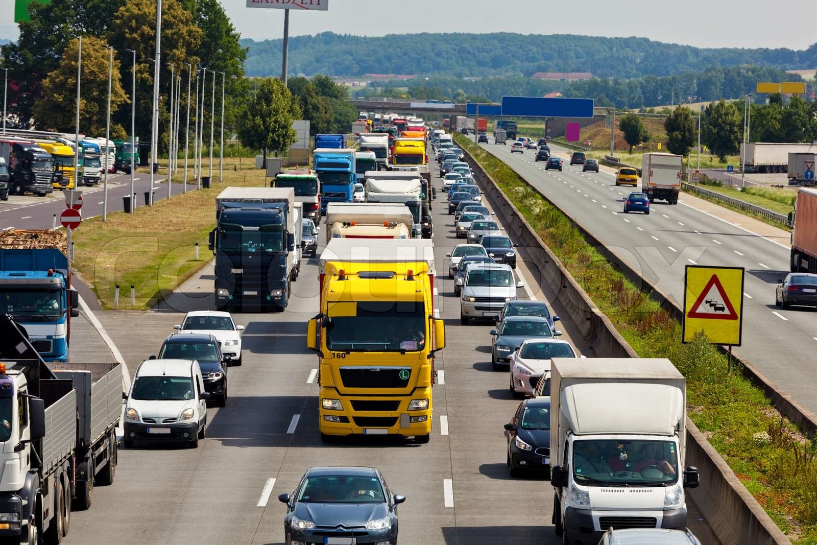 traffic jam on highway | Stock image | Colourbox