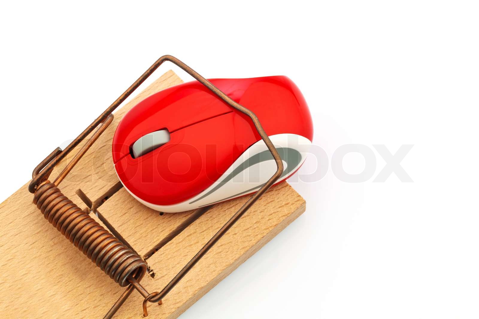 Computer-Maus in Mausefalle | Stock Bild | Colourbox
