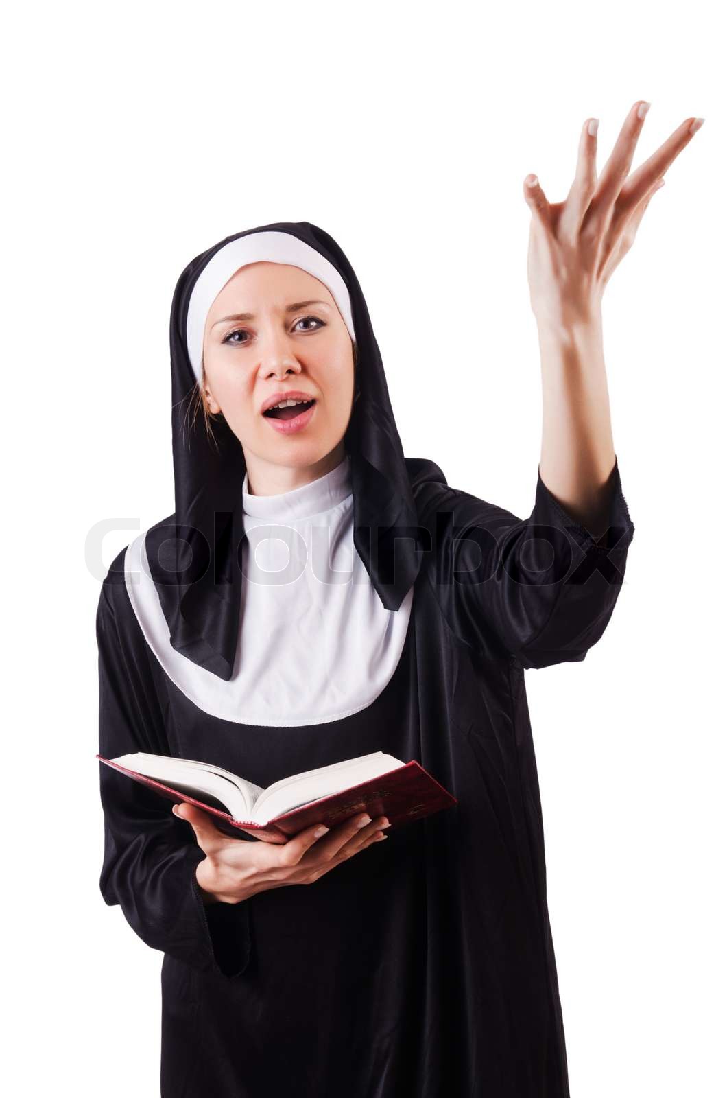 Junge Nonne in religiöses Konzept | Stock Bild | Colourbox