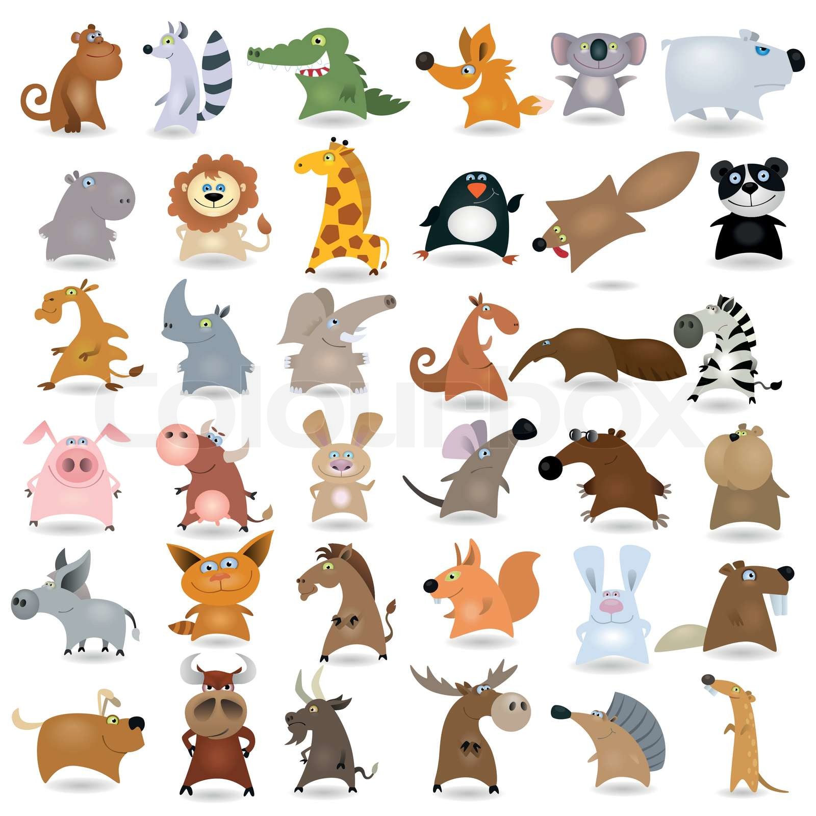 Big animals set#3 | Stock vector | Colourbox