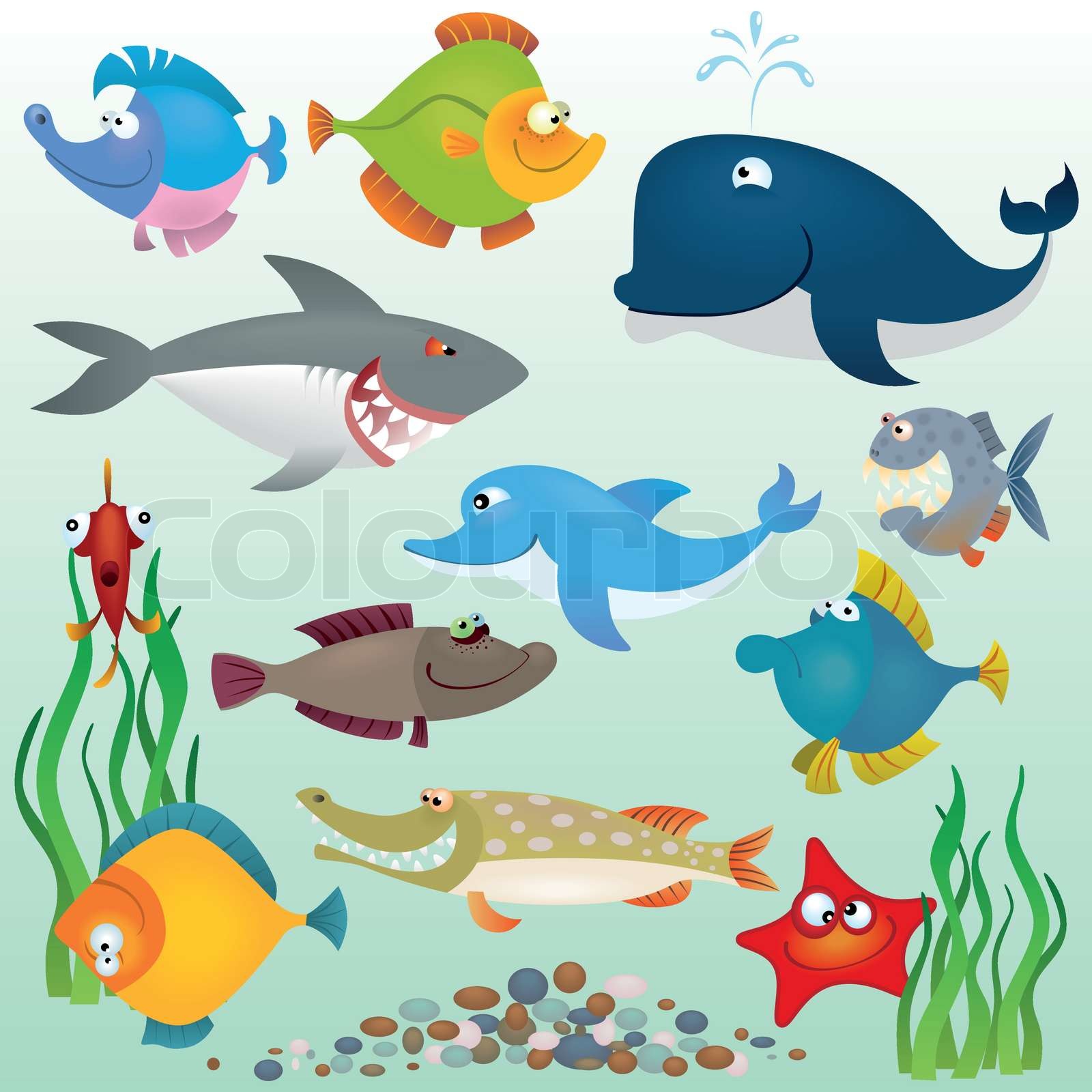 Cartoon fish set | Stock vector | Colourbox