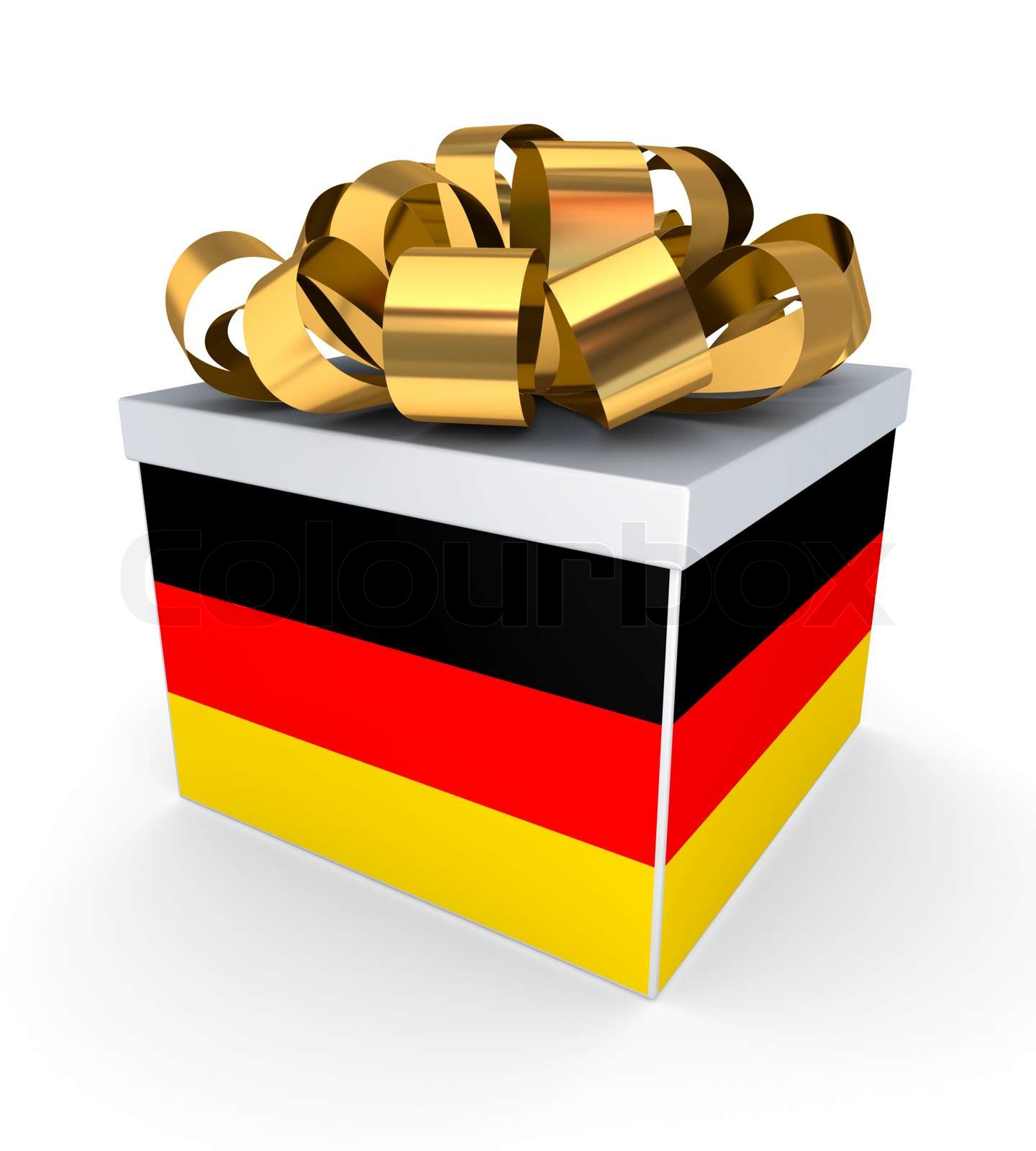 Giftbox with german flag | Stock image | Colourbox