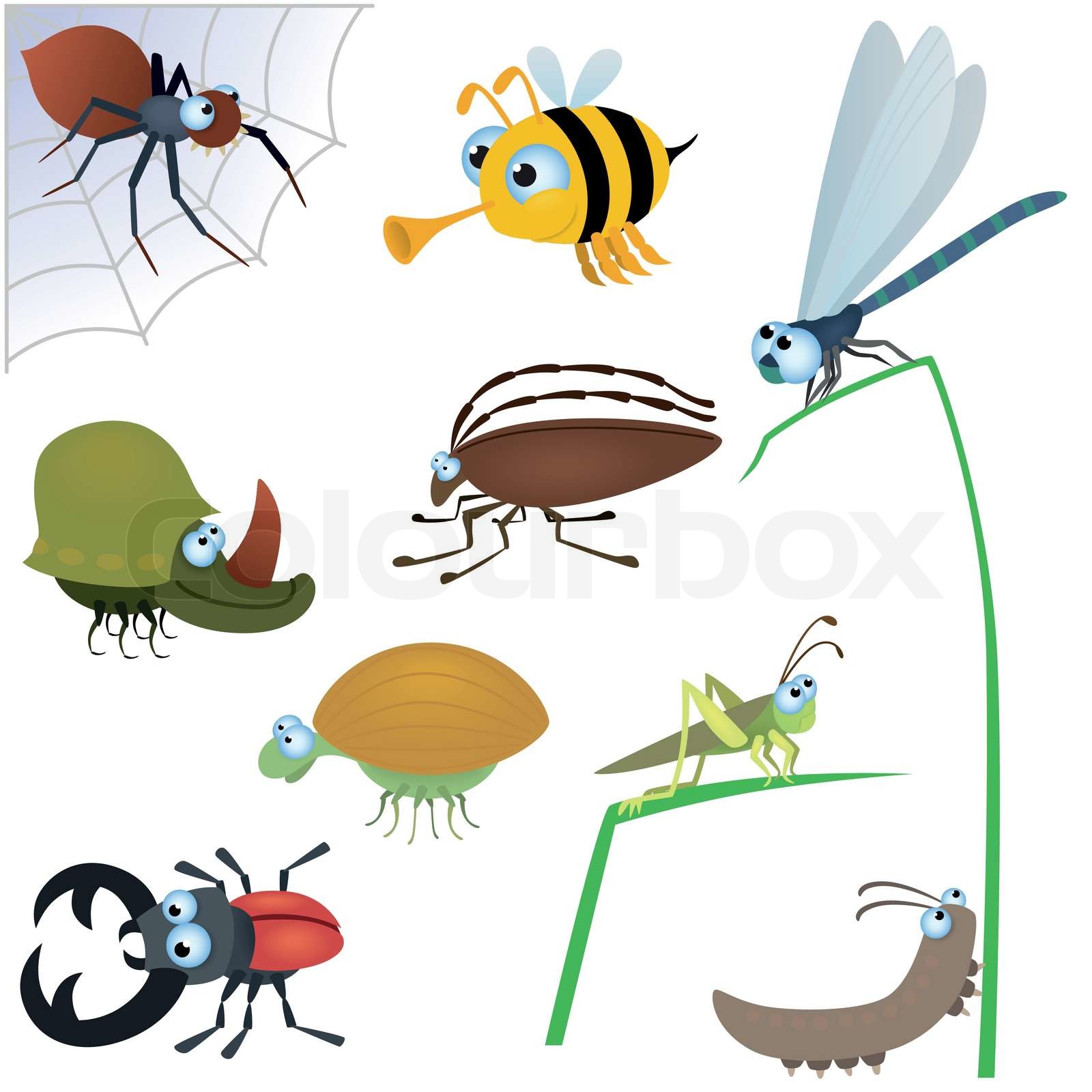 Funny insect set #2 | Stock vector | Colourbox