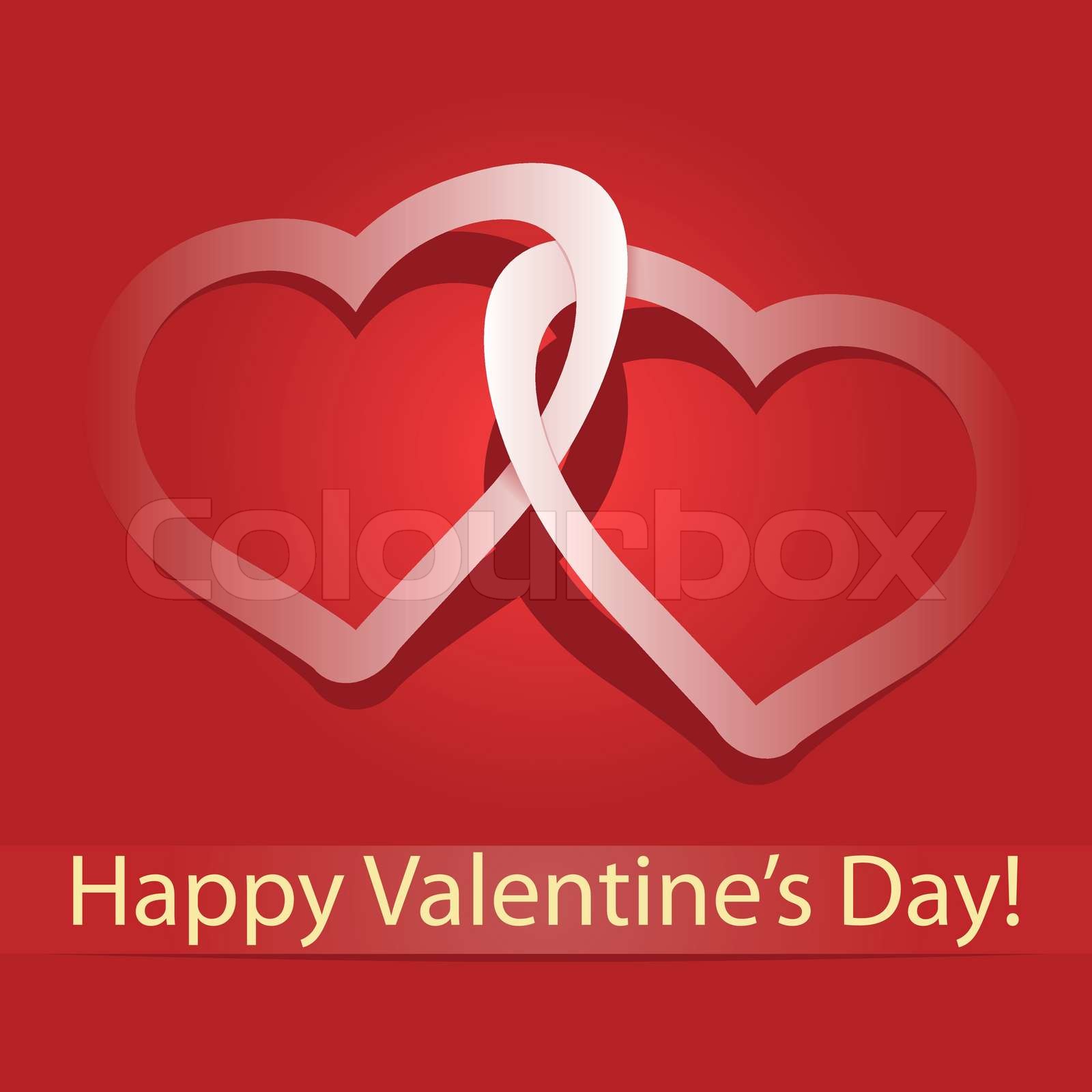 Two paper hearts | Stock vector | Colourbox