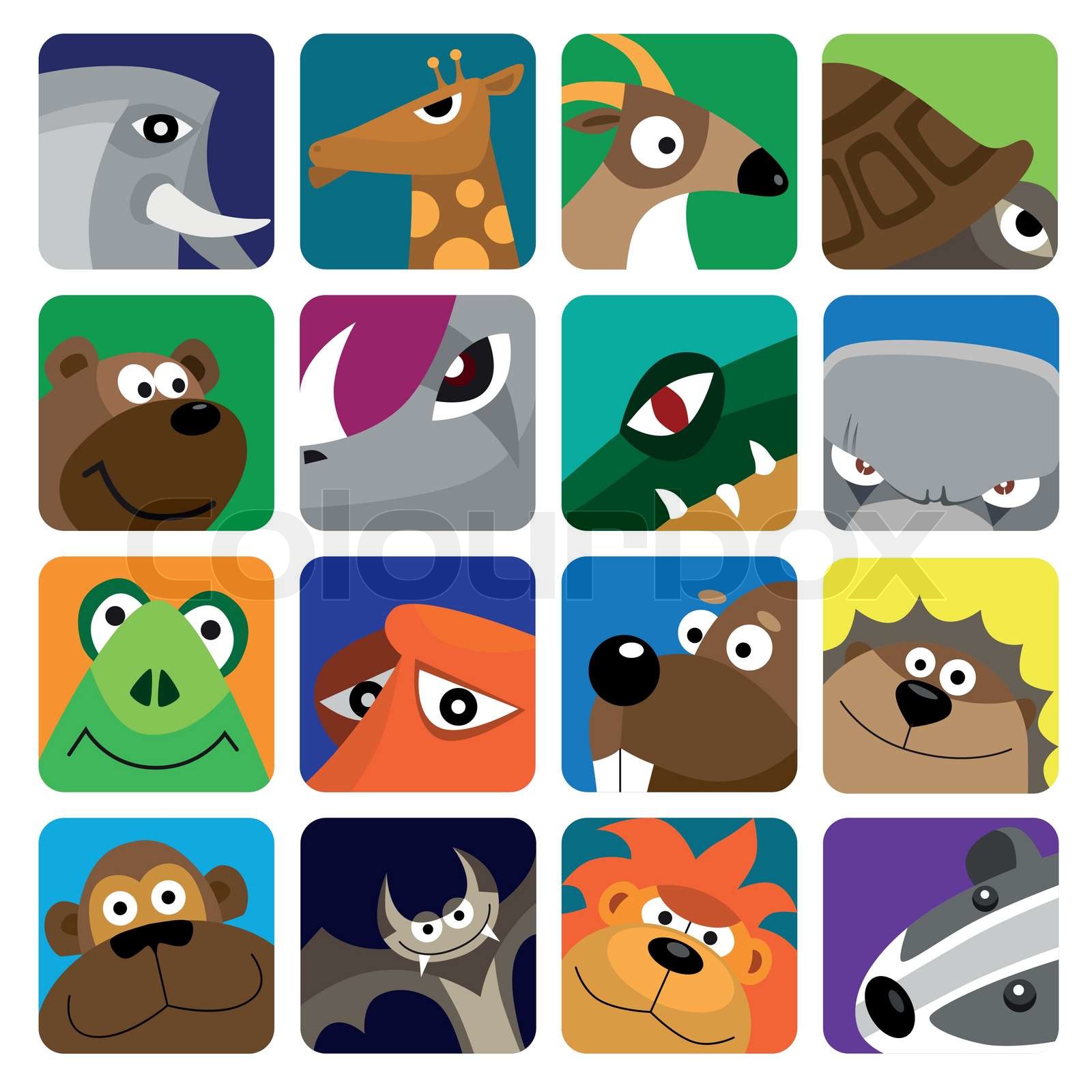 Wildlife dyr indstille ikon | Stock vektor | Colourbox