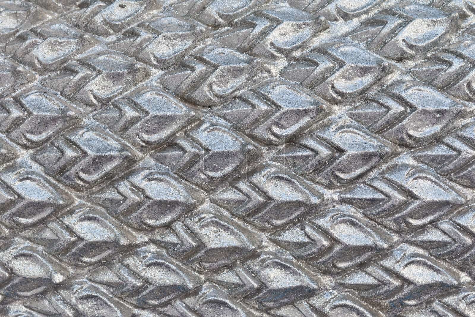 Texture sculpture of Silver Dragon Scales | Stock image | Colourbox
