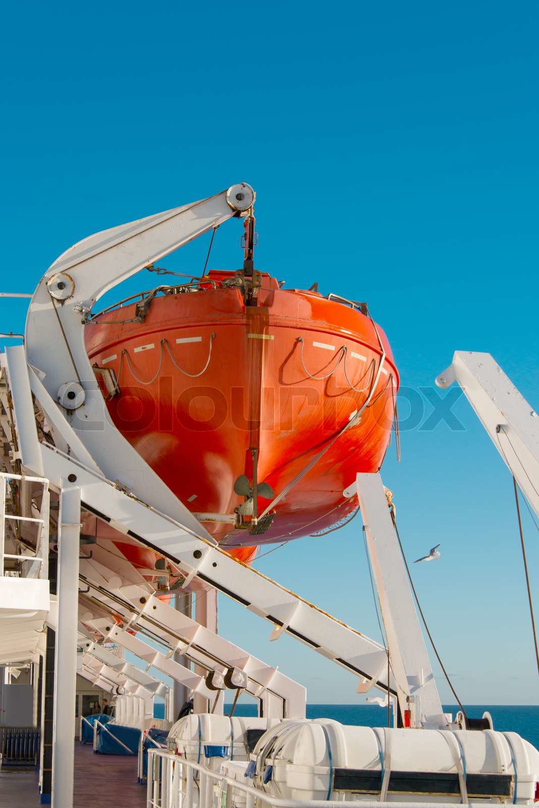 Lifeboat on a cruise ship | Stock image | Colourbox