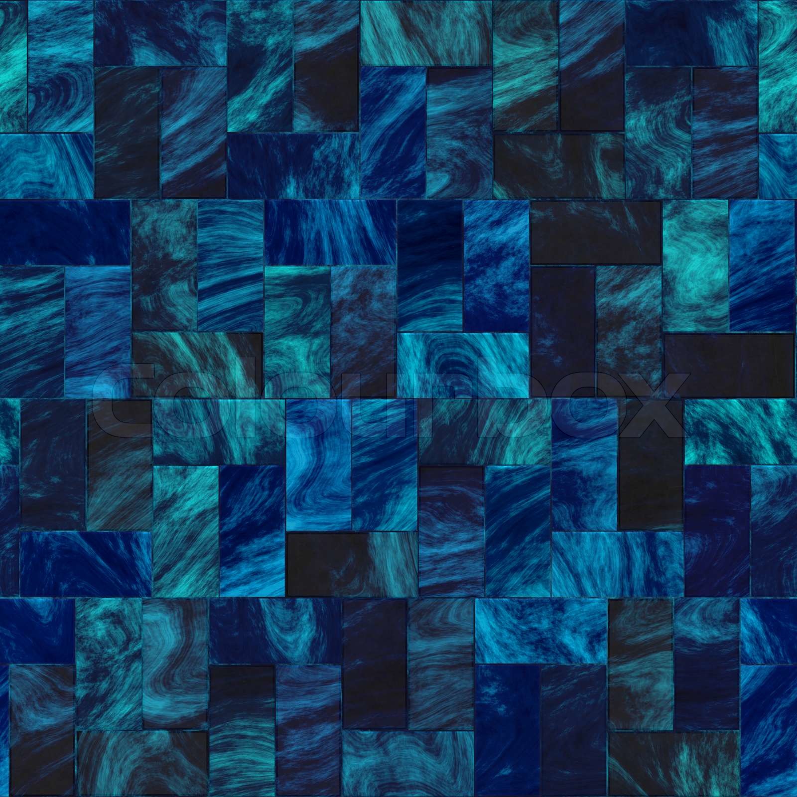 Seamless Blue Tiles Background | Stock image | Colourbox