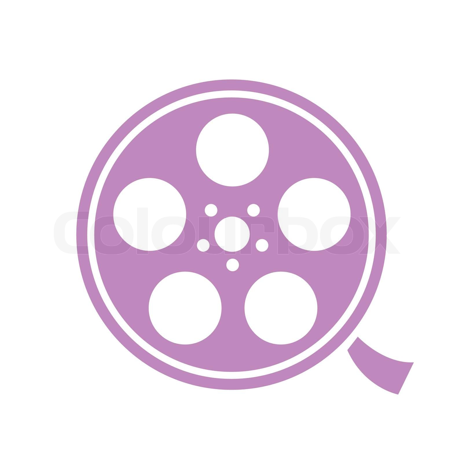 Film icon in purple | Stock vector | Colourbox