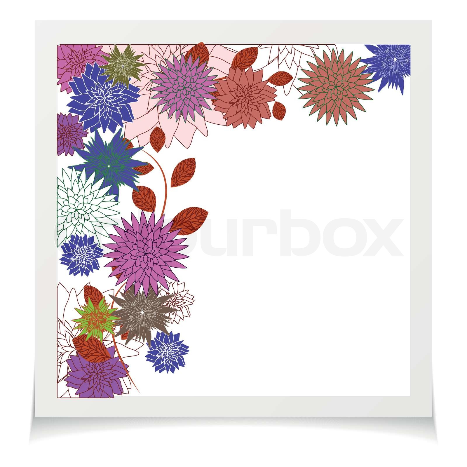 Invitation eller bryllup kort med abstrakte blomster baggrund | Stock ...