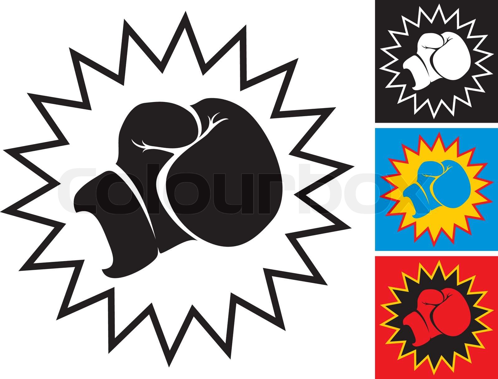 Punch In Boxing Glove Stock Vector Colourbox punch-in-boxing-glove-stock-vector-colourbox