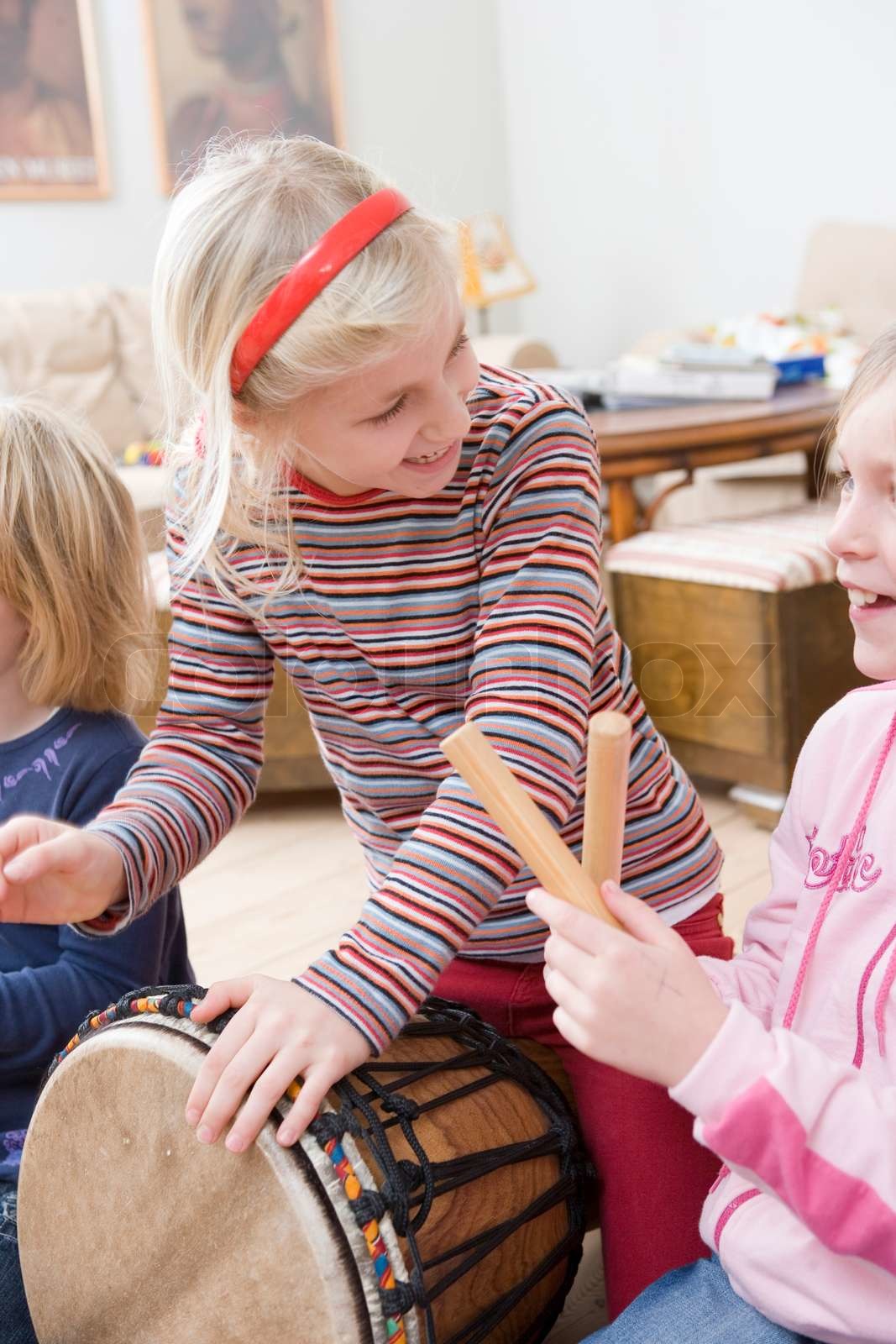 Children playing with different musical instruments | Stock image ...