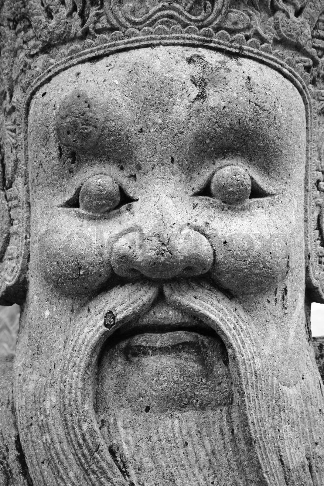 Temple guard statue in Thailand | Stock image | Colourbox