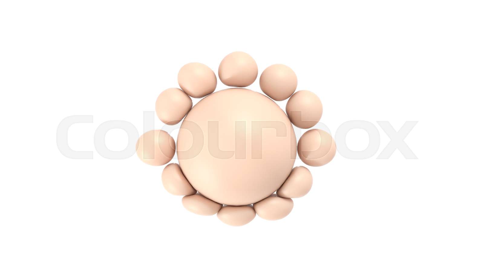 Spheres Fat cells collider on transparent back | Stock video | Colourbox