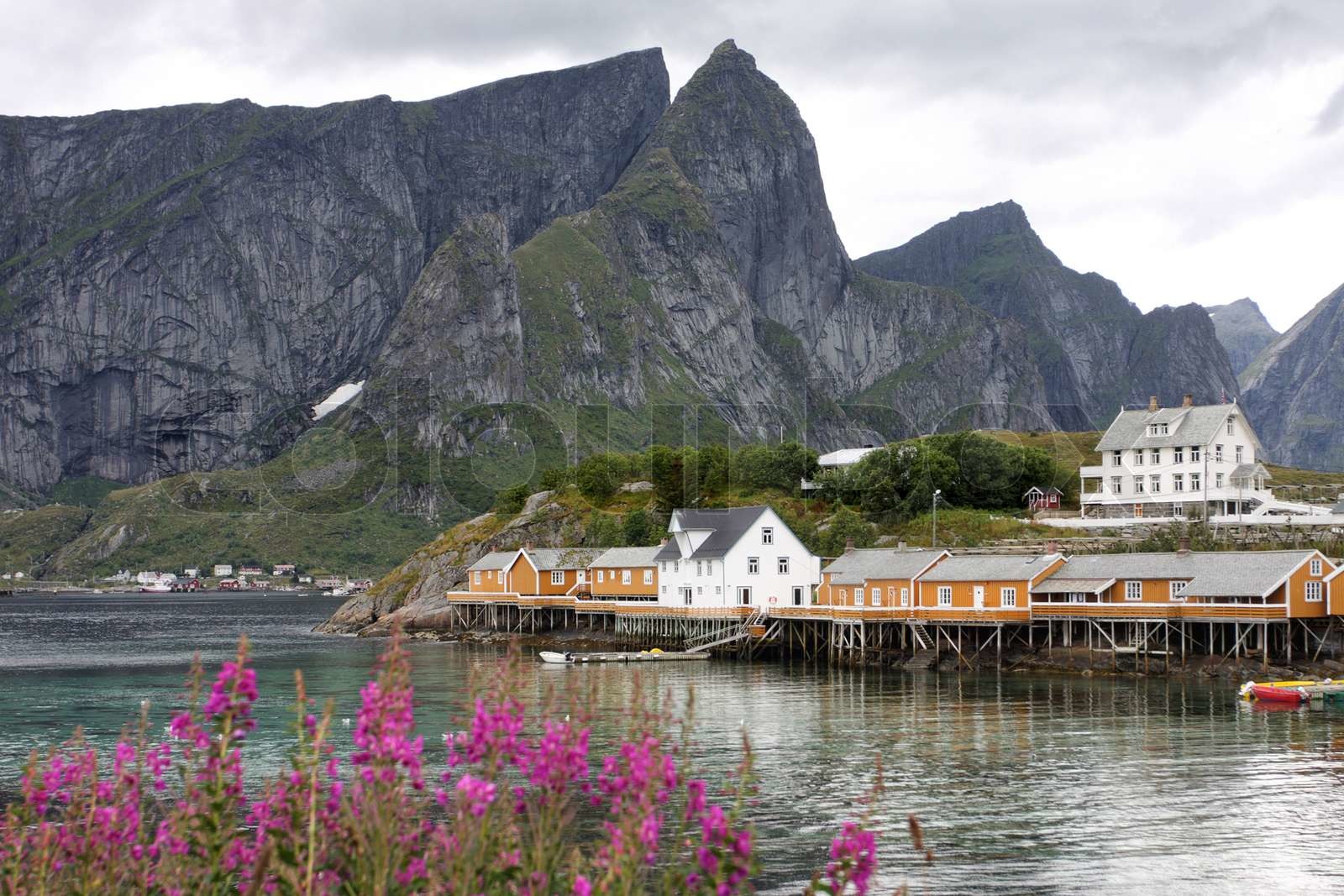 wooden house at the Lofoten archipelago | Stock image | Colourbox
