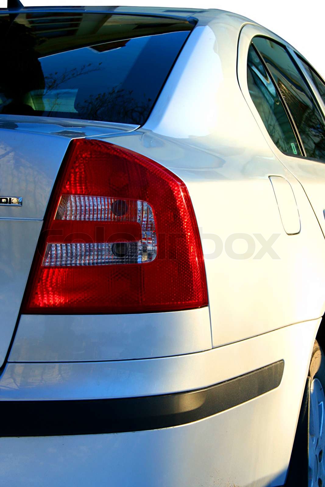Modern Sport car - Backside with big red traffic light | Stock image ...