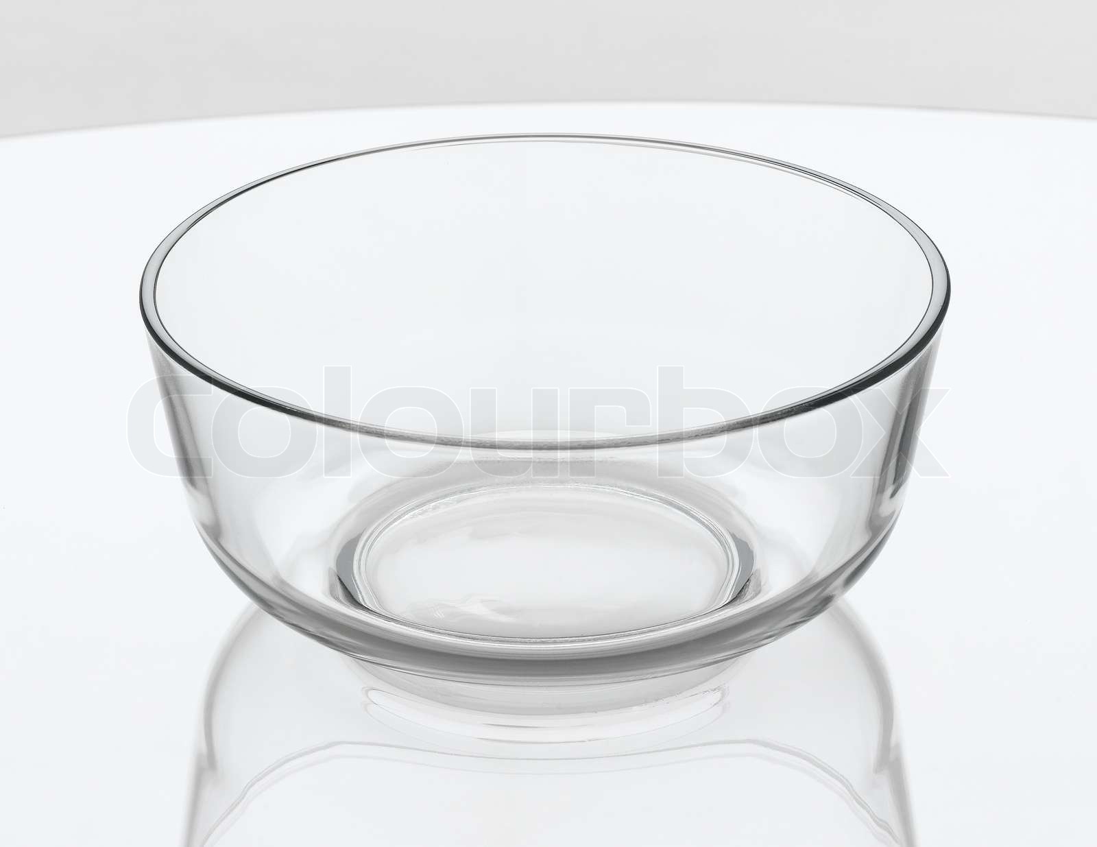 Empty clear salad bowl isolated | Stock image | Colourbox