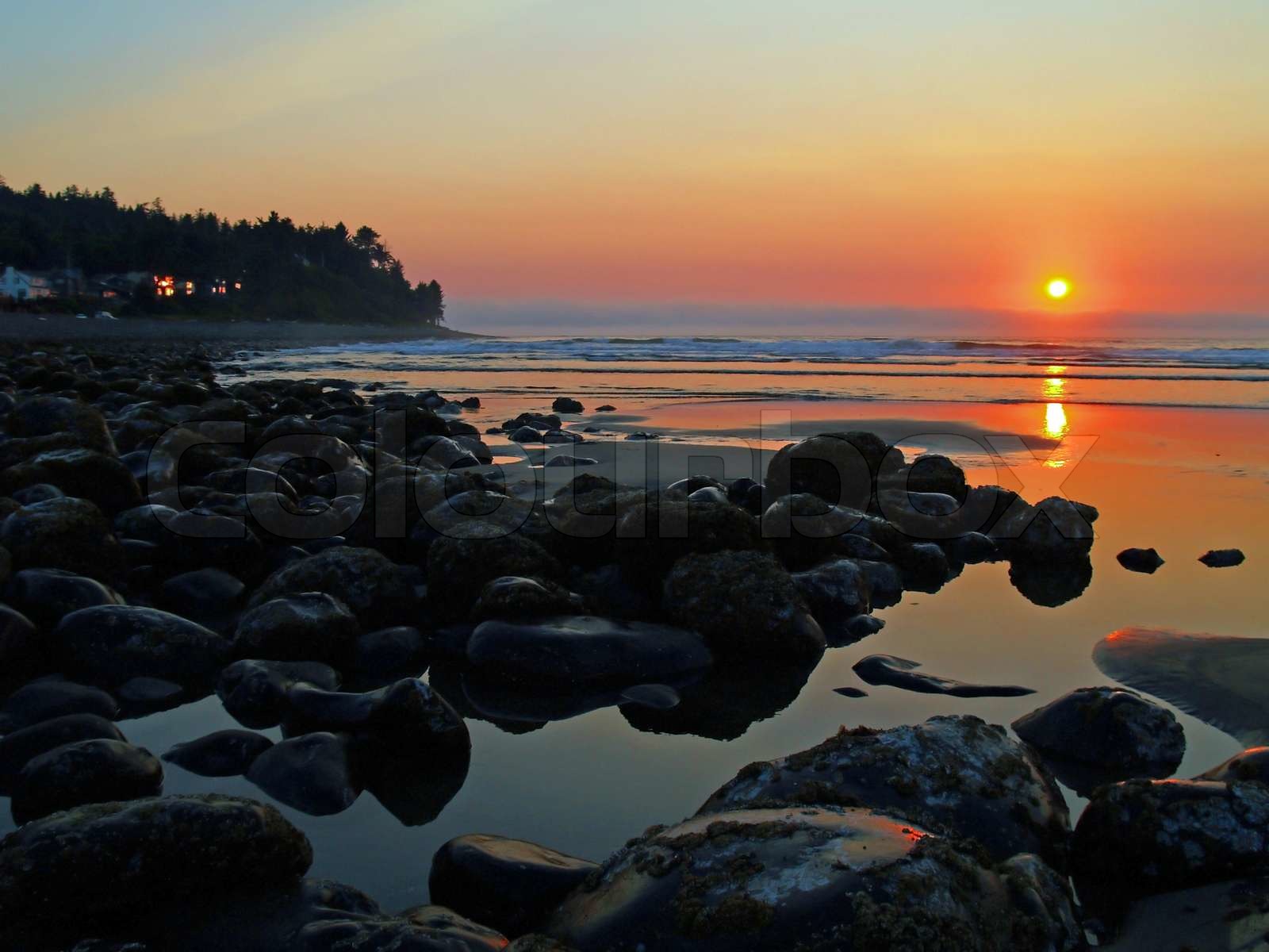 Sunset at the Beach on the Oregon Coast | Stock image | Colourbox