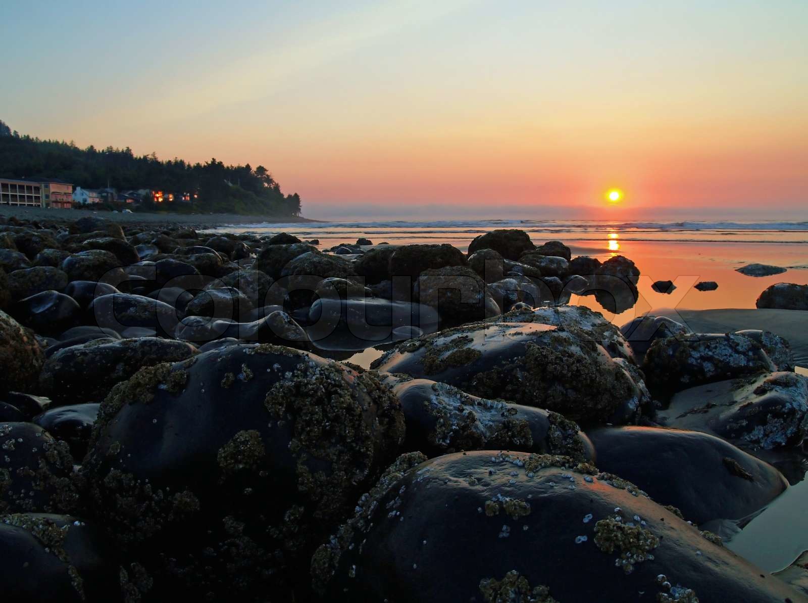Sunset at the Beach on the Oregon Coast | Stock image | Colourbox