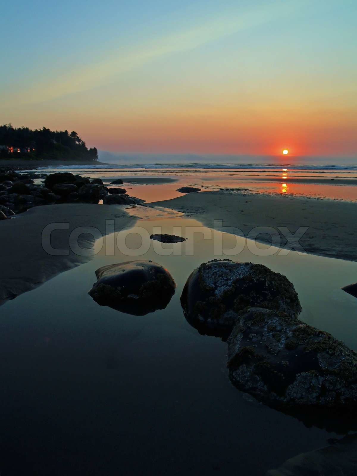 Sunset at the Beach on the Oregon Coast | Stock image | Colourbox