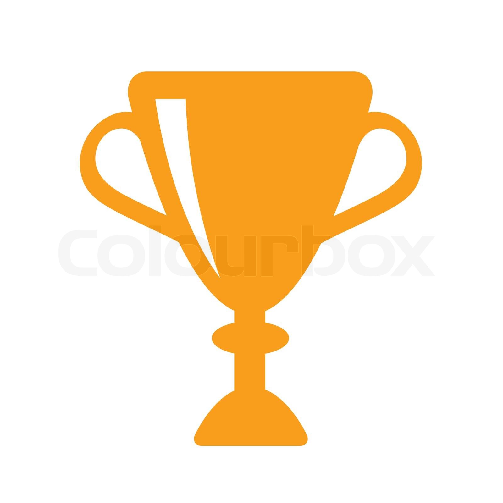 Trophy icon in gold | Stock vector | Colourbox