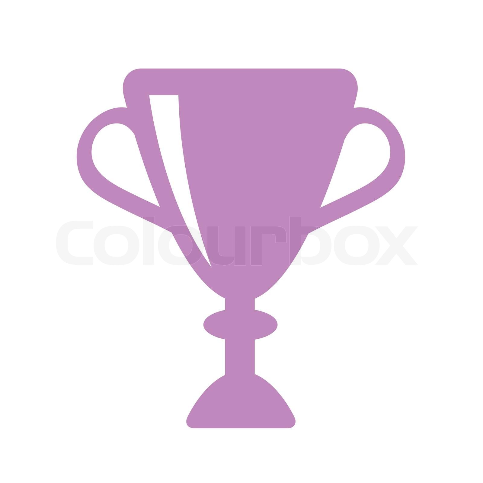Trophy icon in purple | Stock vector | Colourbox