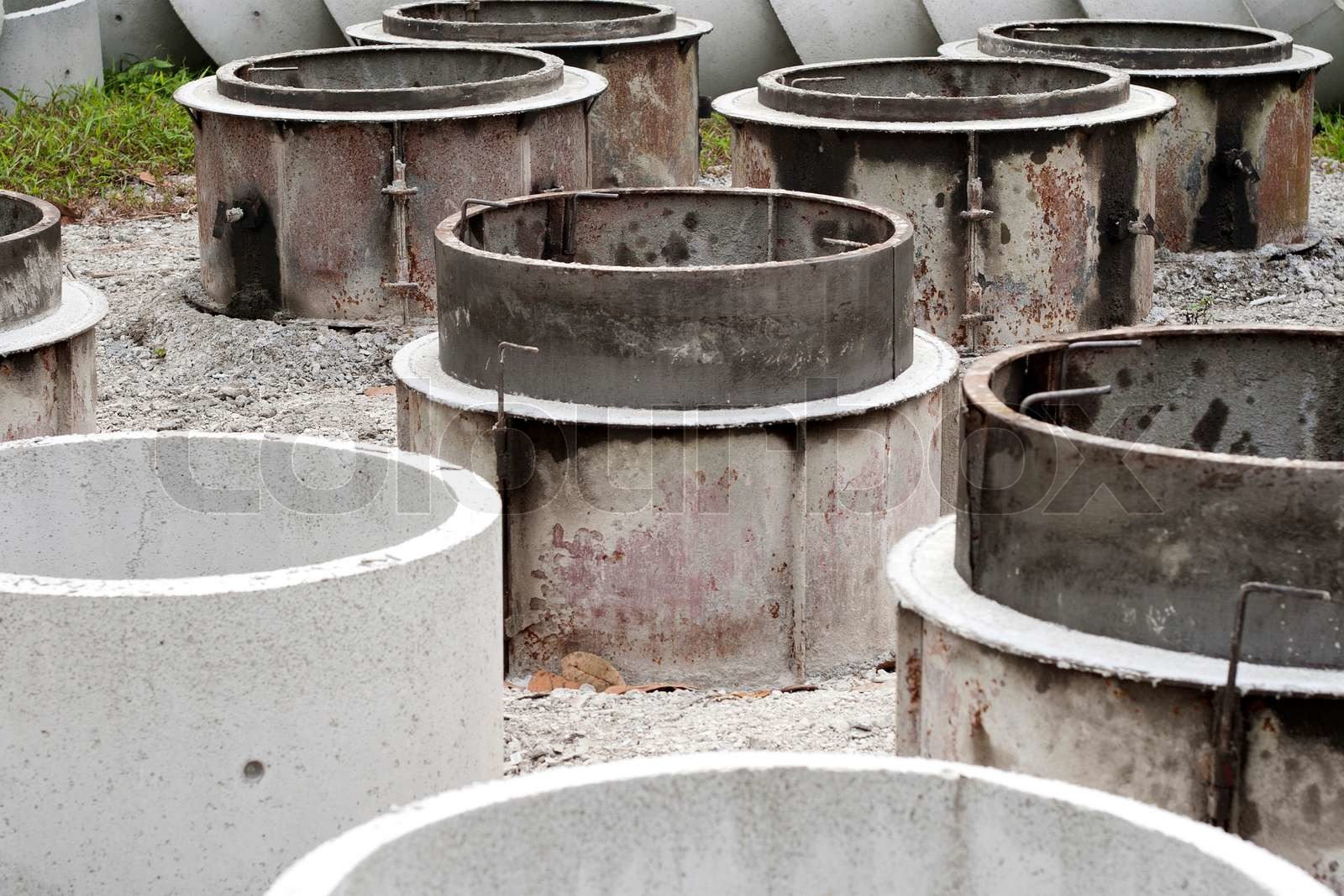 Concrete tubes | Stock image | Colourbox