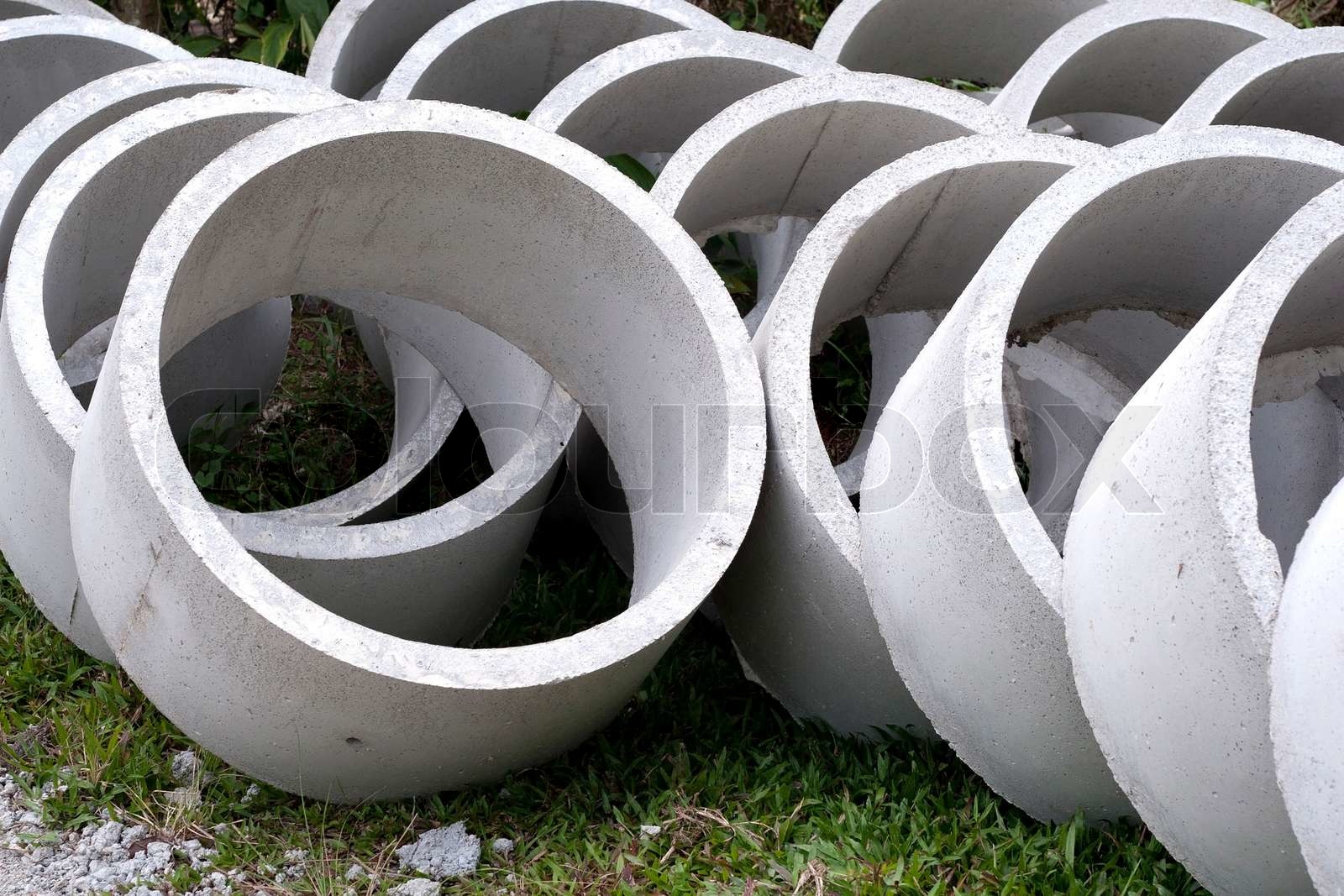 Some concrete tubes | Stock image | Colourbox