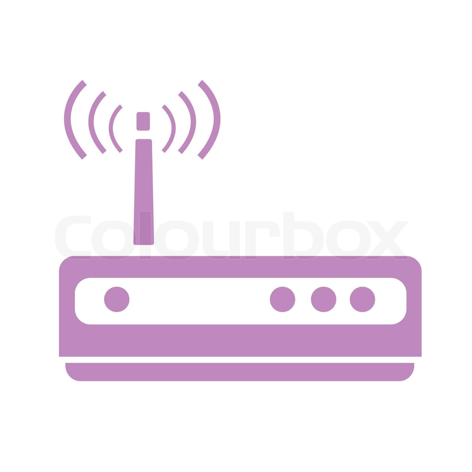 Router icon in purple | Stock vector | Colourbox