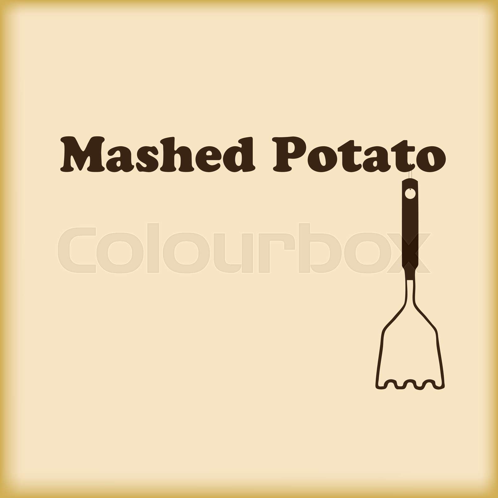 Mashed potato poster | Stock vector | Colourbox