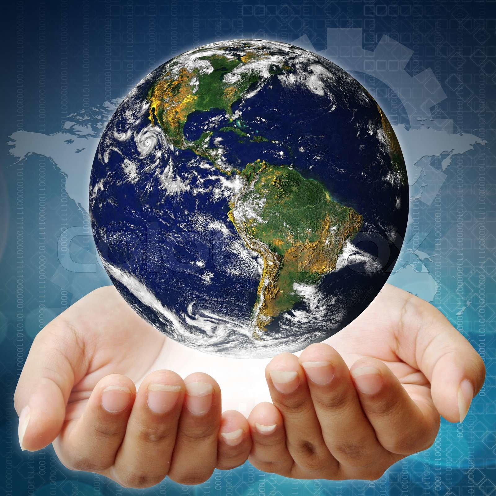 Holding a earth on hands Earth image provided by Nasa | Stock image ...