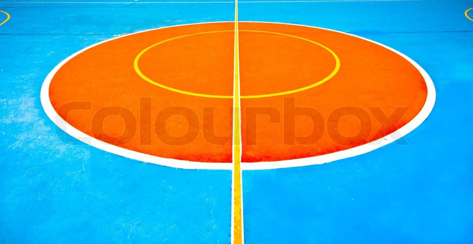 The Rubber floor of soccer field | Stock image | Colourbox