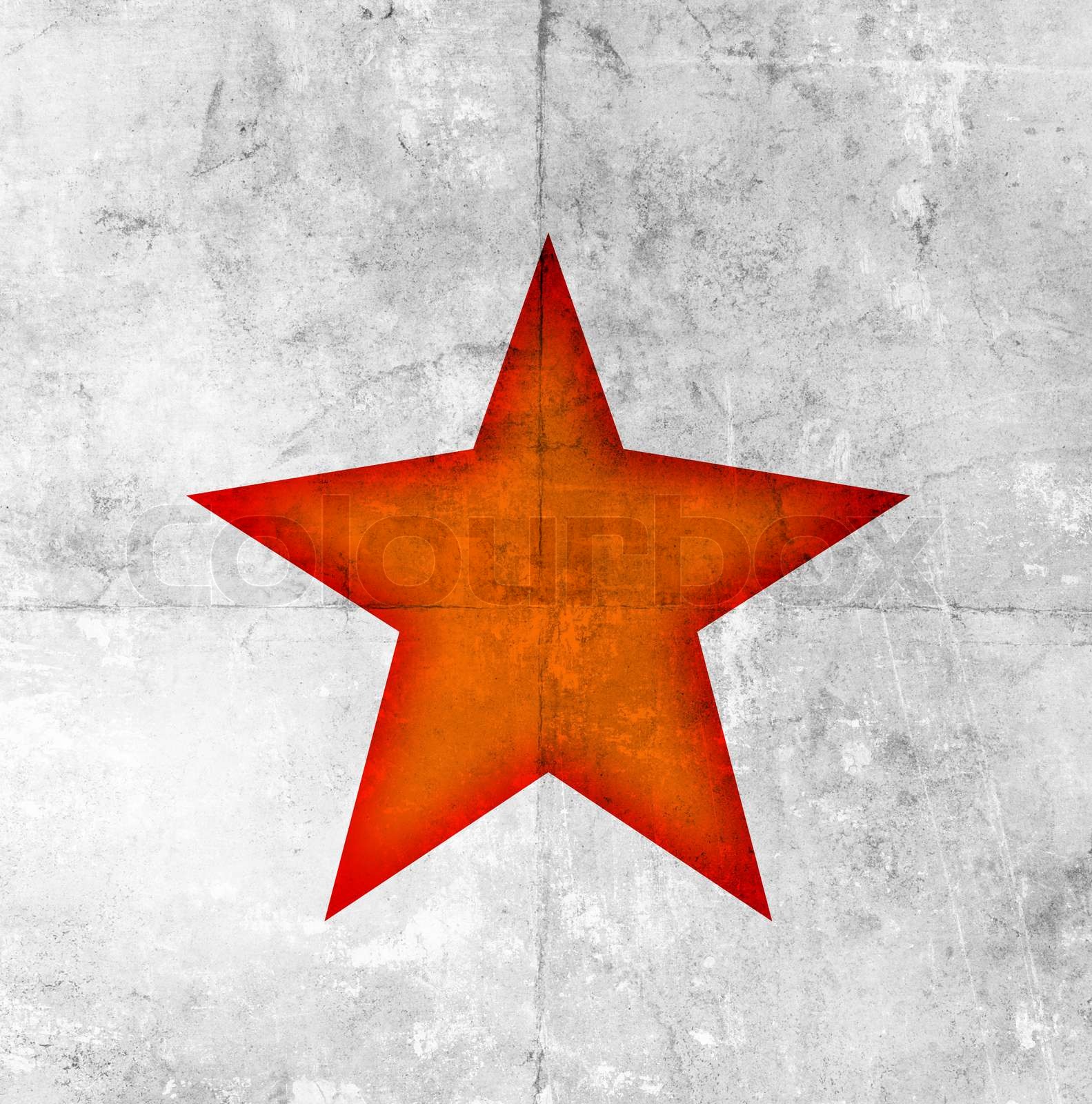 Orange star | Stock image | Colourbox