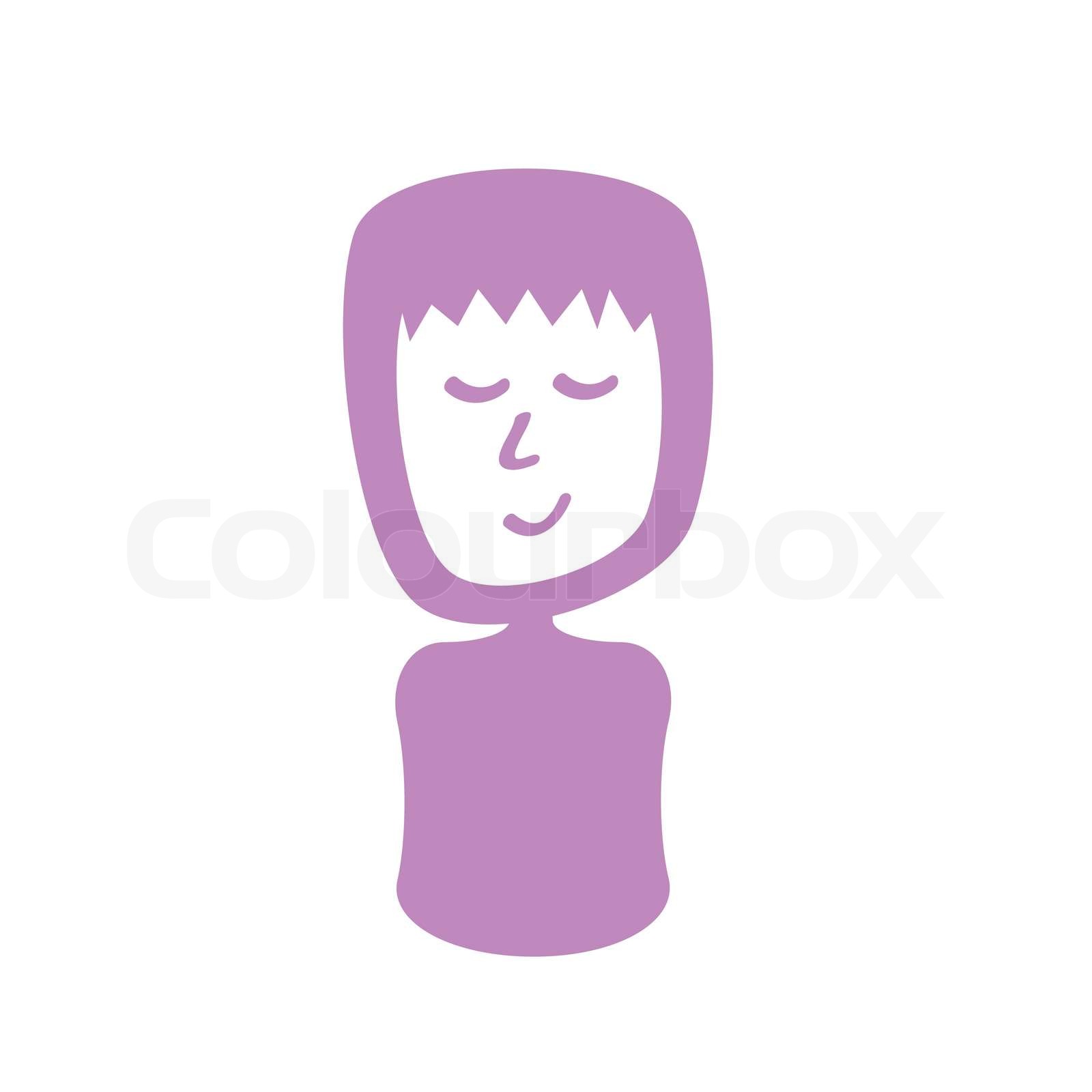 Male avatar in purple | Stock vector | Colourbox