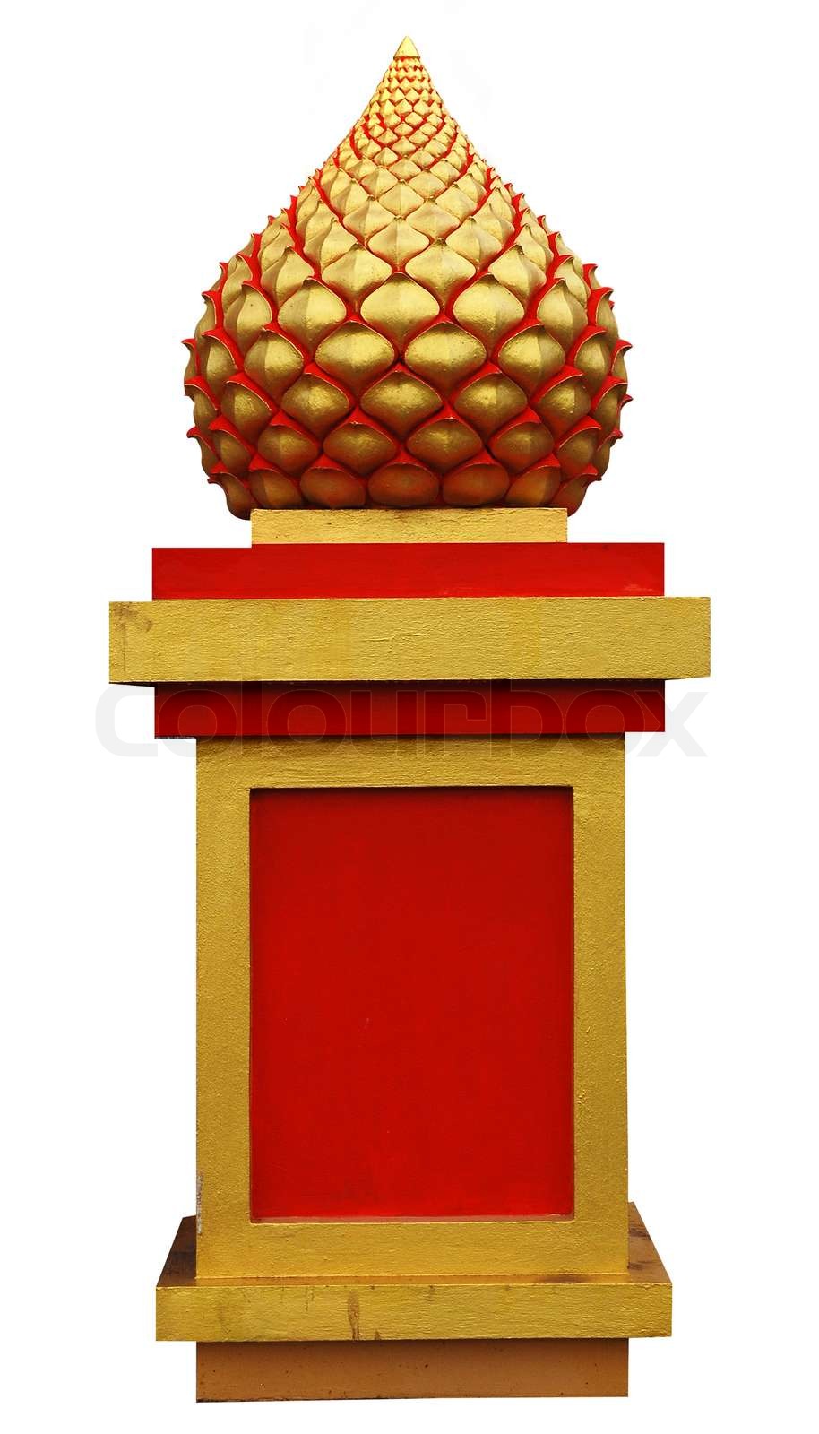 Column golden lotus flower | Stock image | Colourbox
