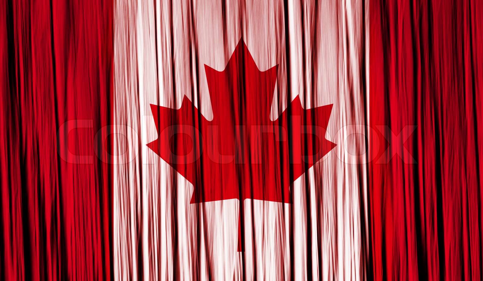 Canada Flag with a folded fabric texture | Stock image | Colourbox
