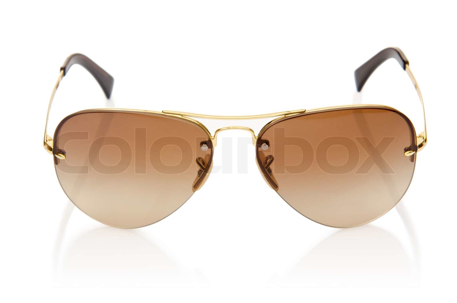 Elegante solbriller isoleret på den hvide | Stock foto | Colourbox