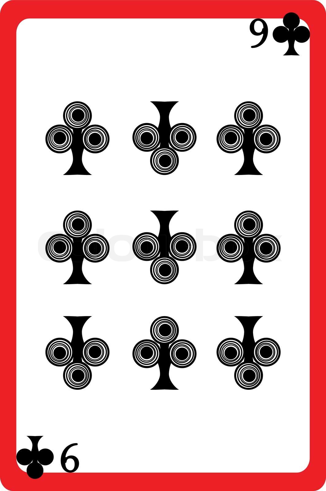 nine of clubs | Stock vector | Colourbox