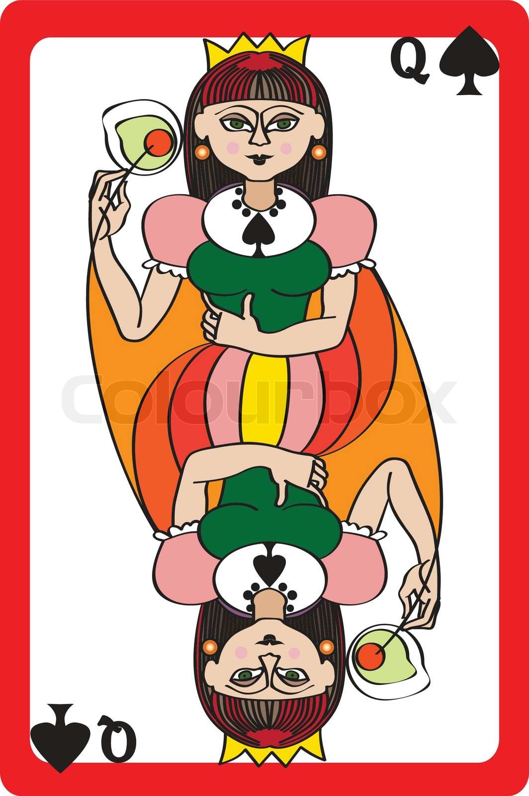 queen spades | Stock vector | Colourbox