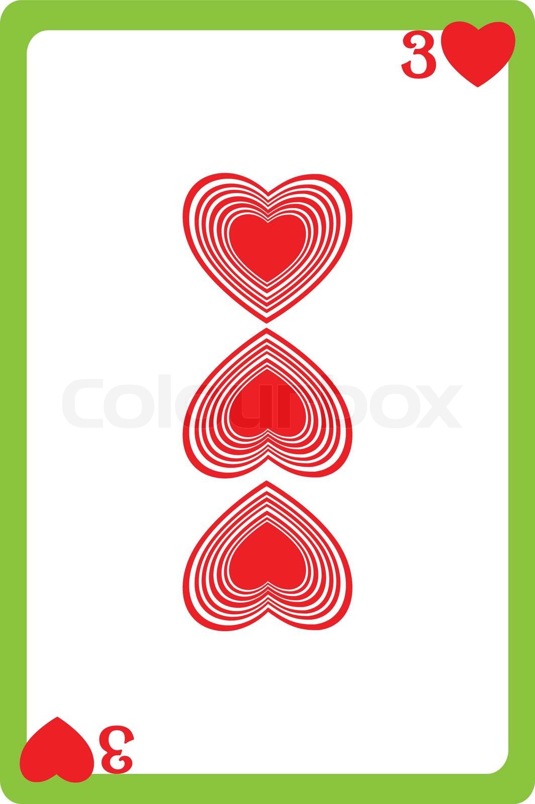 three of hearts | Stock vector | Colourbox