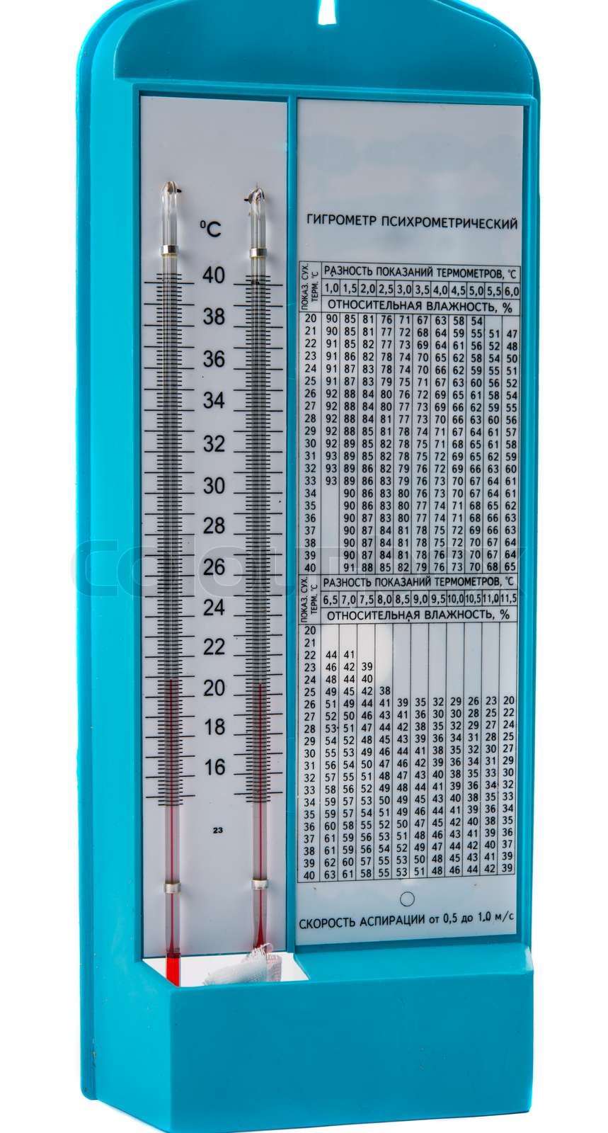 Psychrometric hygrometer isolated | Stock image | Colourbox
