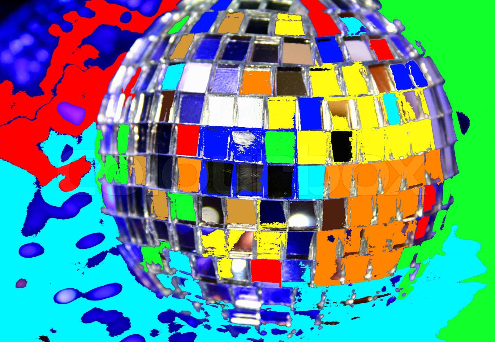 Mirror Disco globe - macro & colourful | Stock image | Colourbox