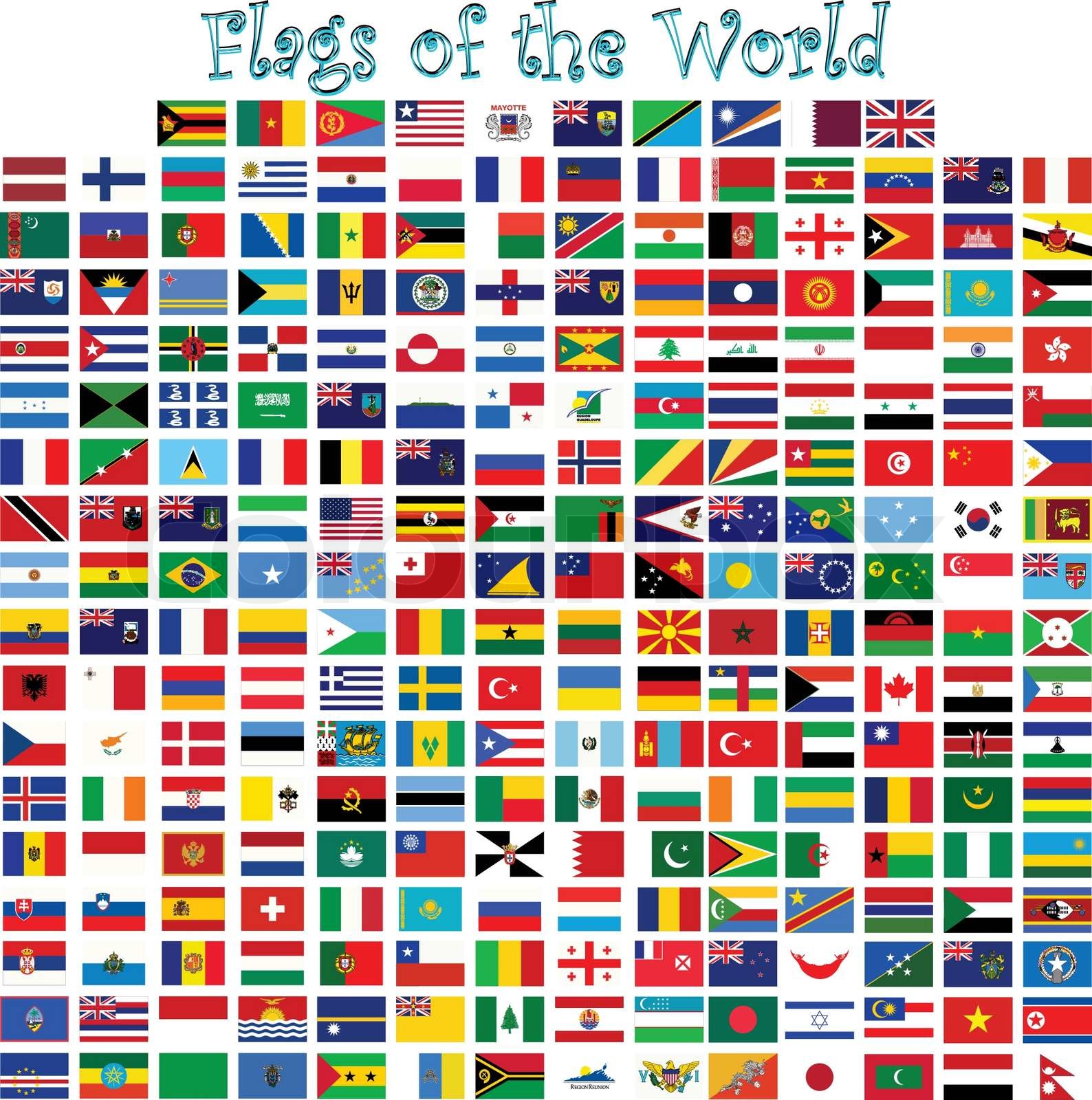 flags of the world | Stock vector | Colourbox