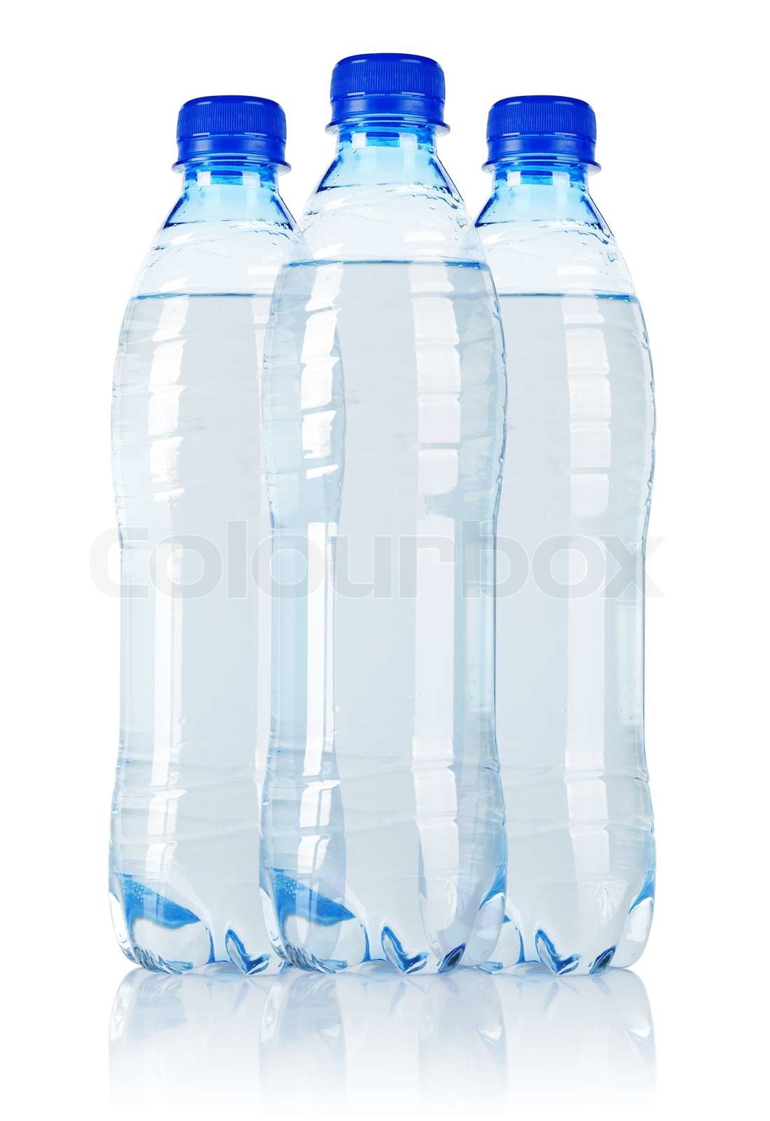 Three water bottle | Stock image | Colourbox