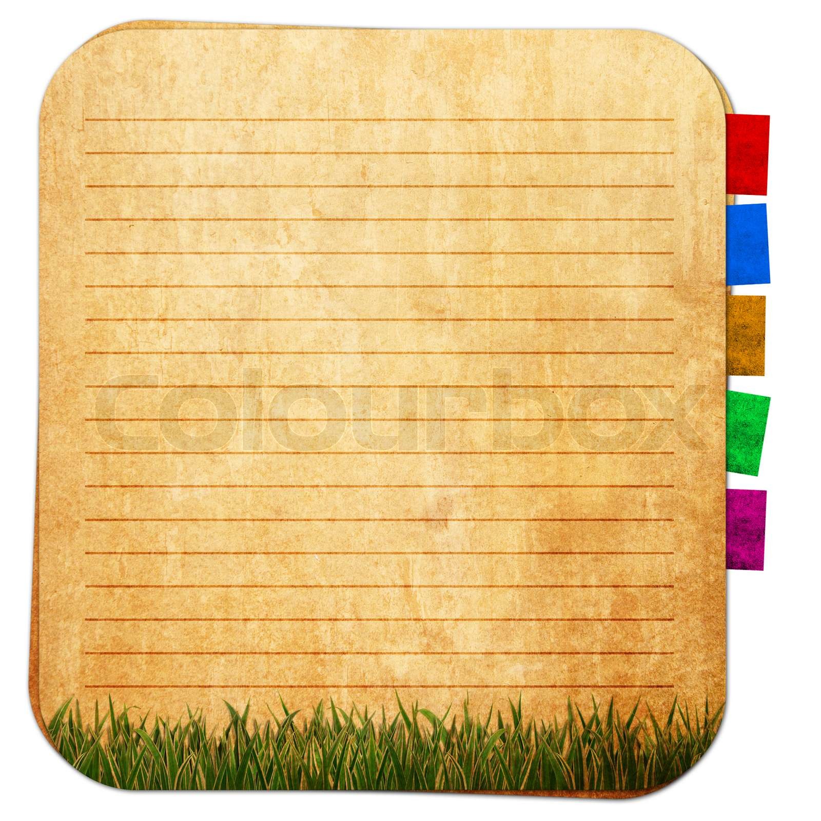 Old paper and reminder note | Stock image | Colourbox