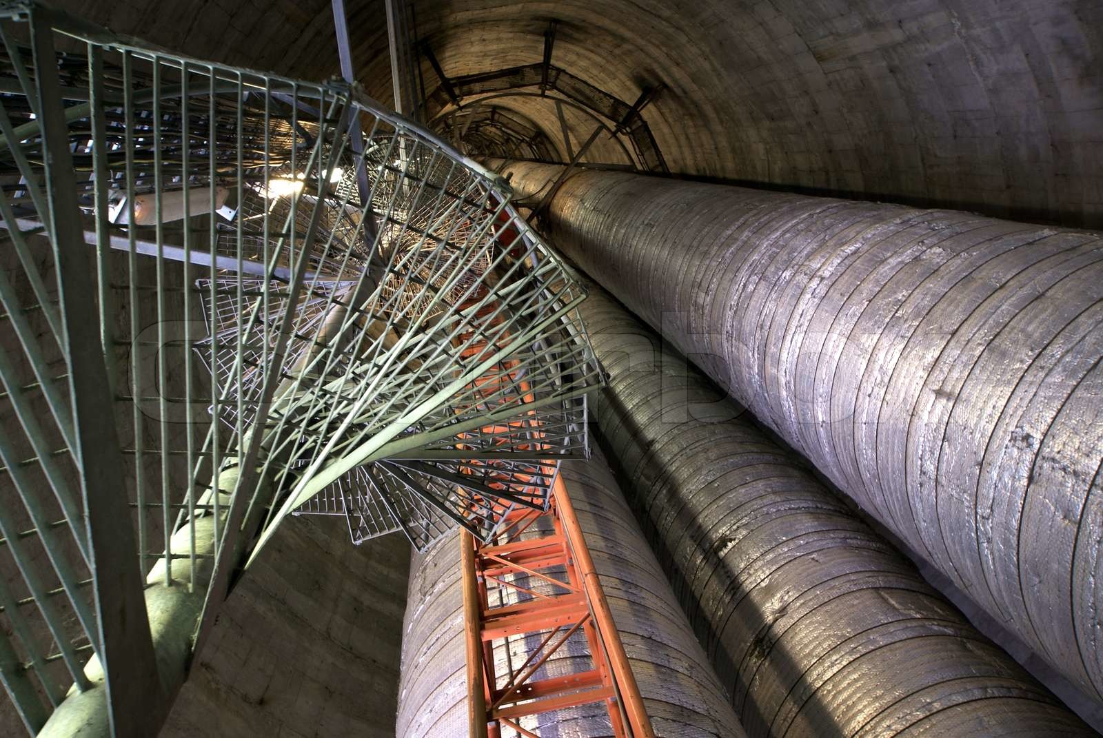 inside of industrial smoke stack | Stock image | Colourbox