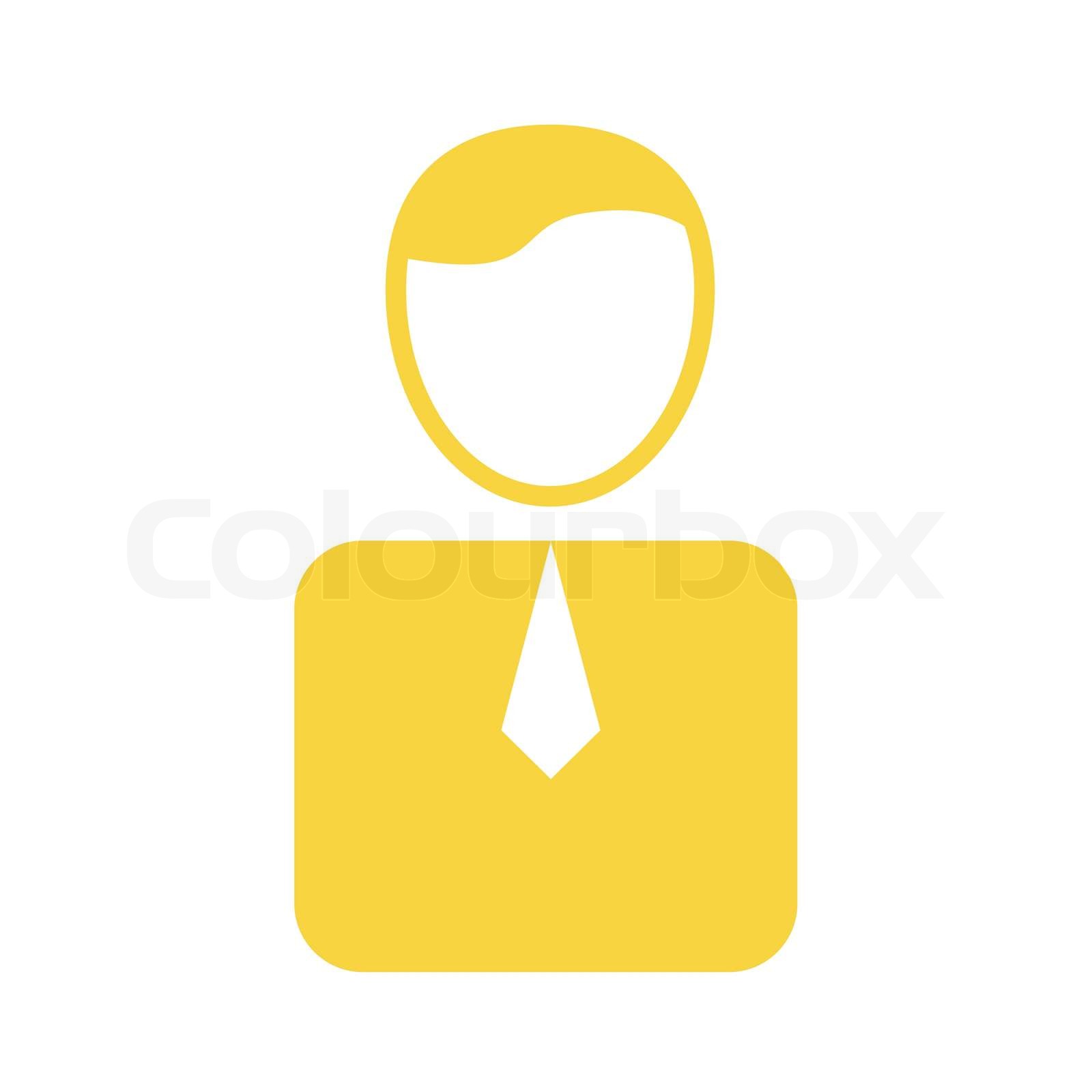 Business avatar in yellow | Stock vector | Colourbox