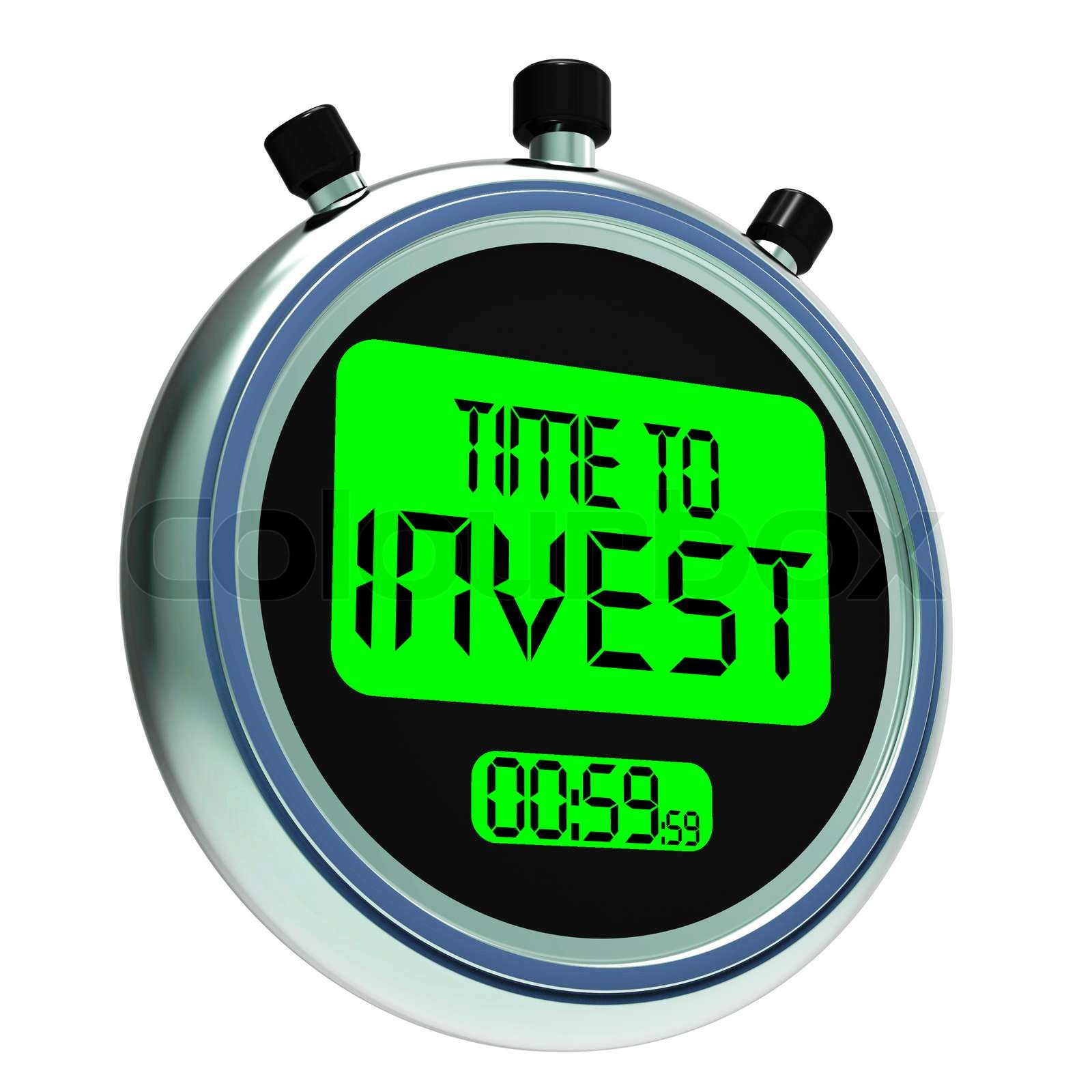 Time To Invest Message Showing Growing Wealth And Savings | Stock image ...