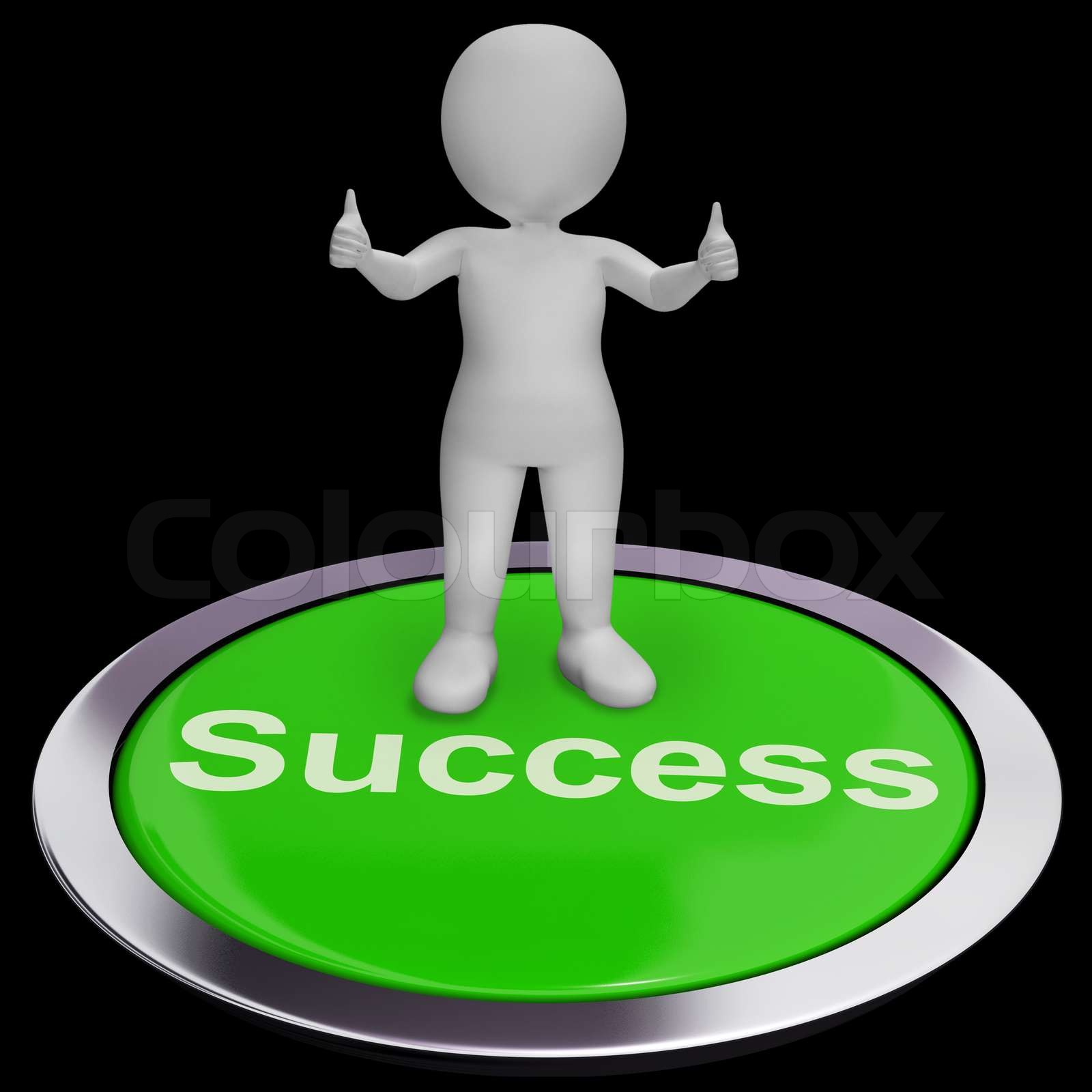 Success Button Shows Achievements Strategy And Determination | Stock ...