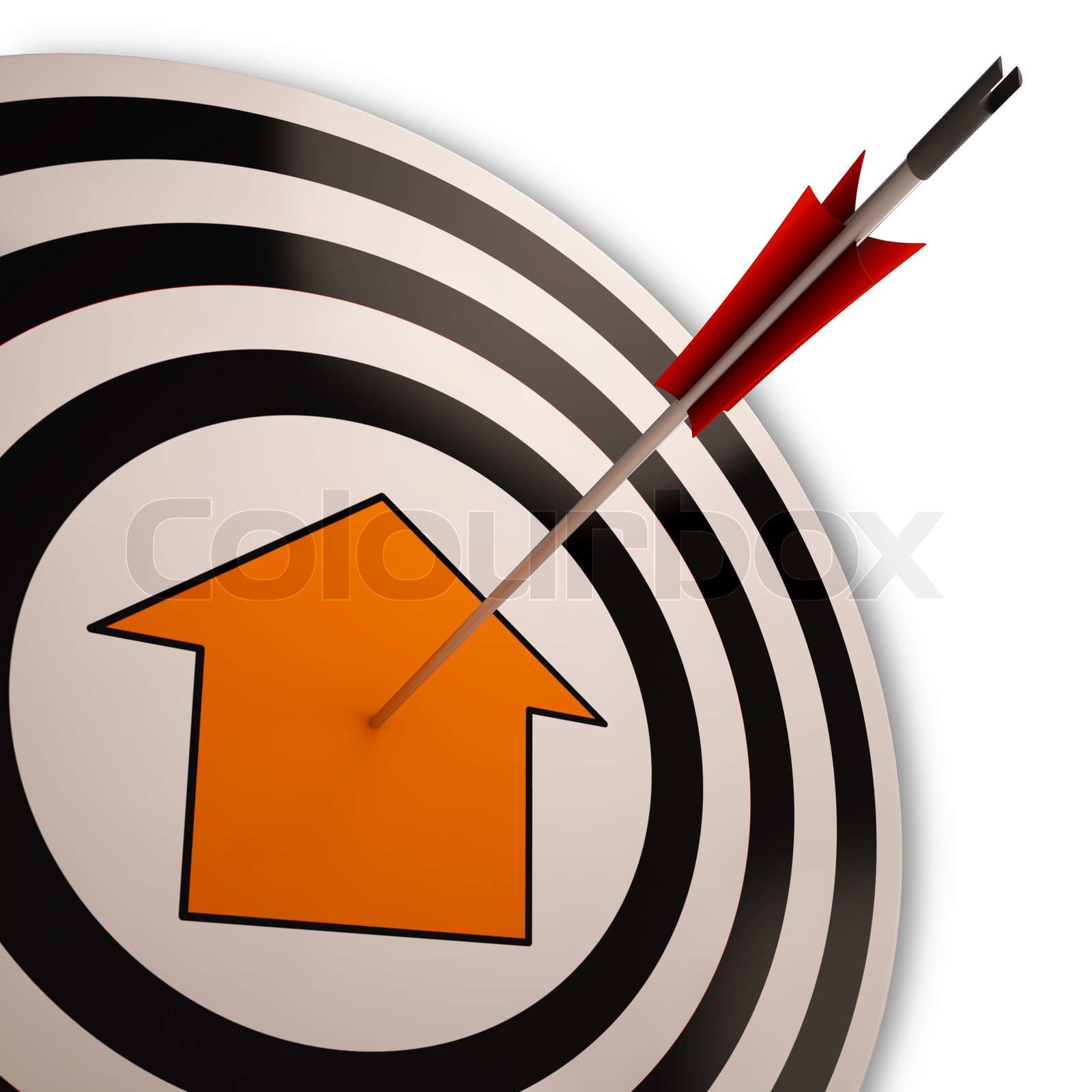Target Arrow Up Shows Successful Future | Stock image | Colourbox